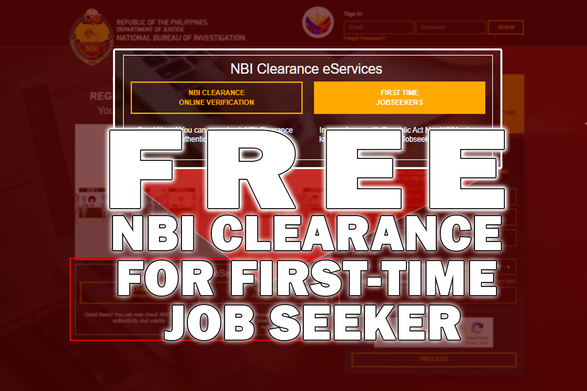 FREE NBI CLEARANCE FOR FIRST-TIME JOB SEEKER